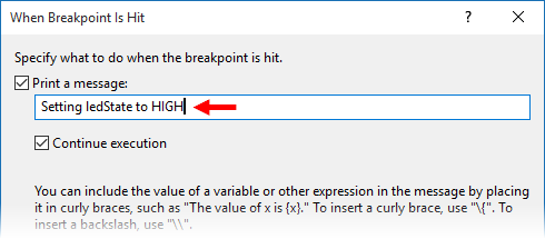 Debugging Tutorial - Part 3: Text Output with Breakpoints