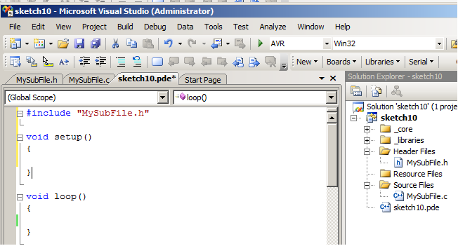 The Old Way Add New Arduino Source And Header File 9214