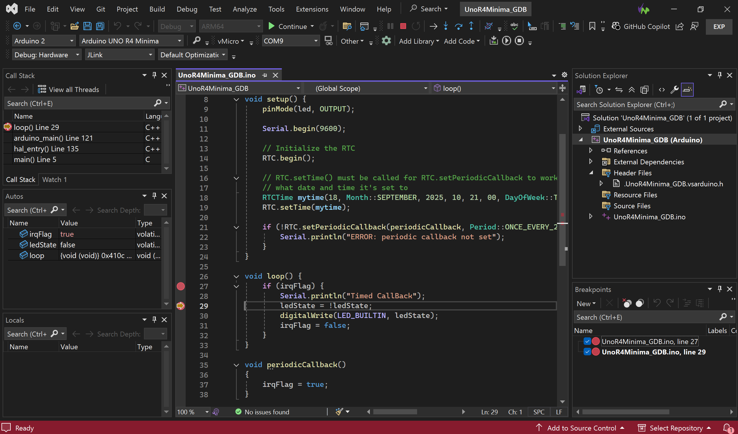 How to debug an Uno R4 Minima/Nano with an Arduino project and GDB?