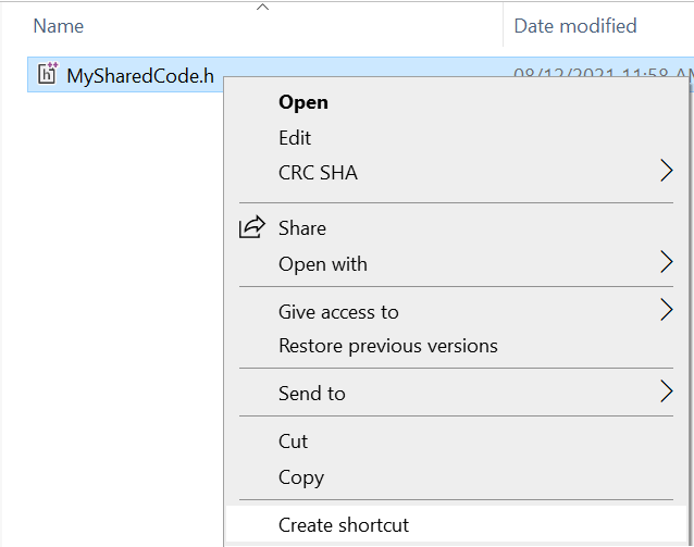 Sharing Code Between Projects in Visual Micro