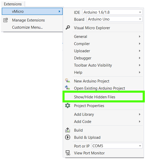 Show Hide Hidden Files